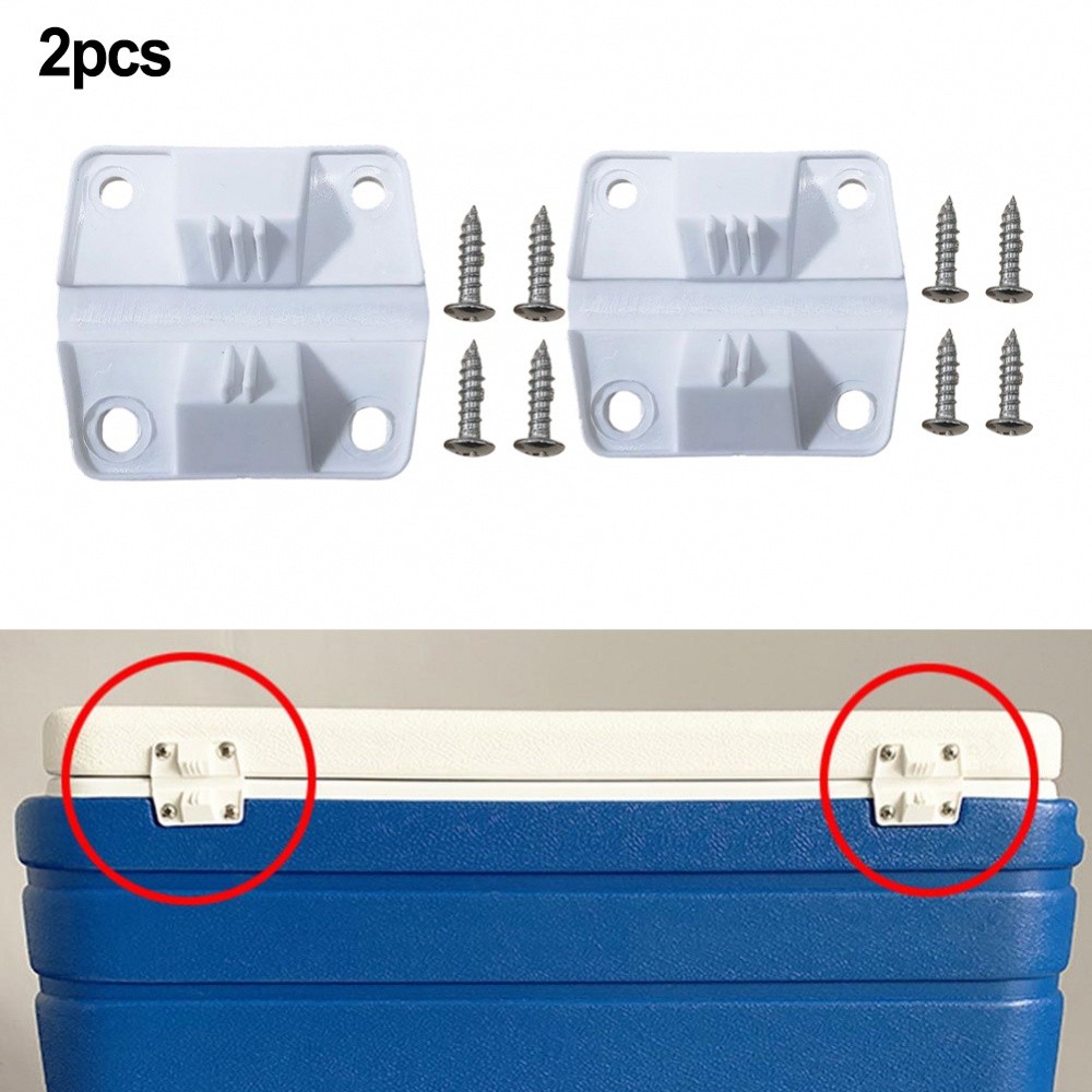 For COLEMAN COOLER PLASTIC HINGE SET REPLACEMENT 2x HINGES 8x SCREWS ...