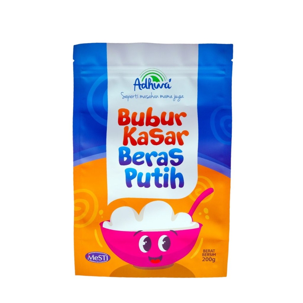 Adhwa Instant Porridge Baby Food Bubur Kasar Beras Putih White Rice Flakes (8m+) | Shopee Malaysia