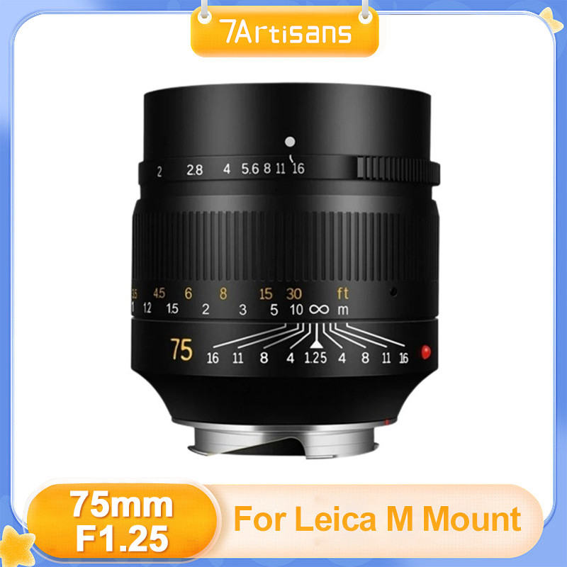 7artisans 75mm F1.25 Portrait Lens Leica M-mount Fixed Focus Camera ...