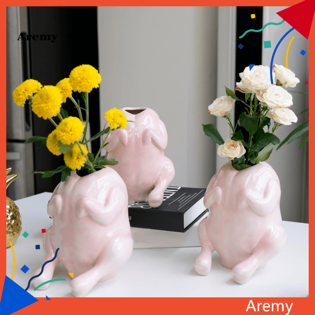 AREM Functional Art Vase Turkey Themed Vase Turkey Resin Planter Pot ...