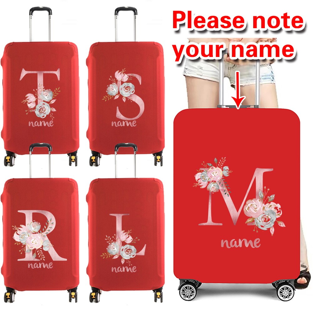 Custom Name Luggage Cover 26-32Inch 26 Letter Suitcase Thicker Elastic ...