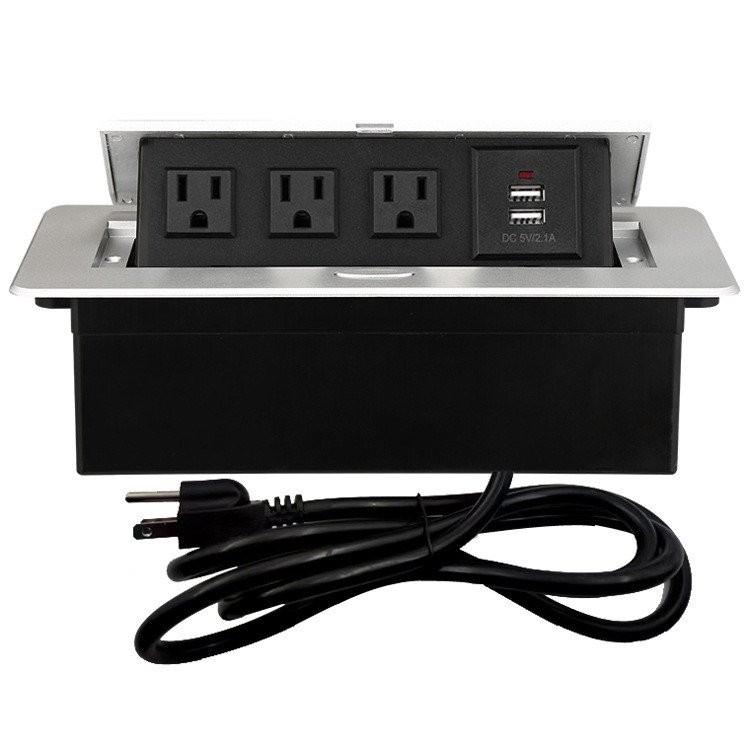 Factory Embedded Hidden Desktop Socket Pop-Up Conference Table American ...