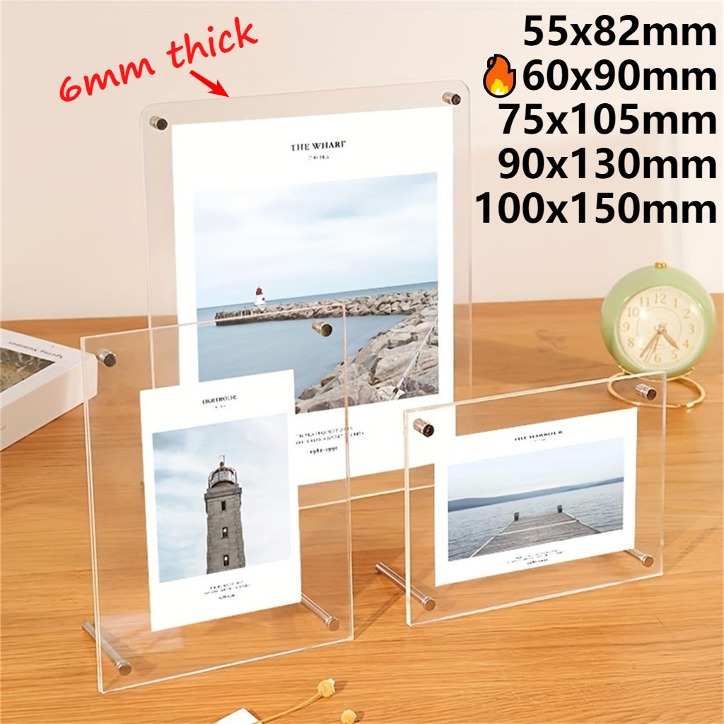 [Local ship]Acrylic Photo Frame Display Stand, Postcard Display Stand 5 ...
