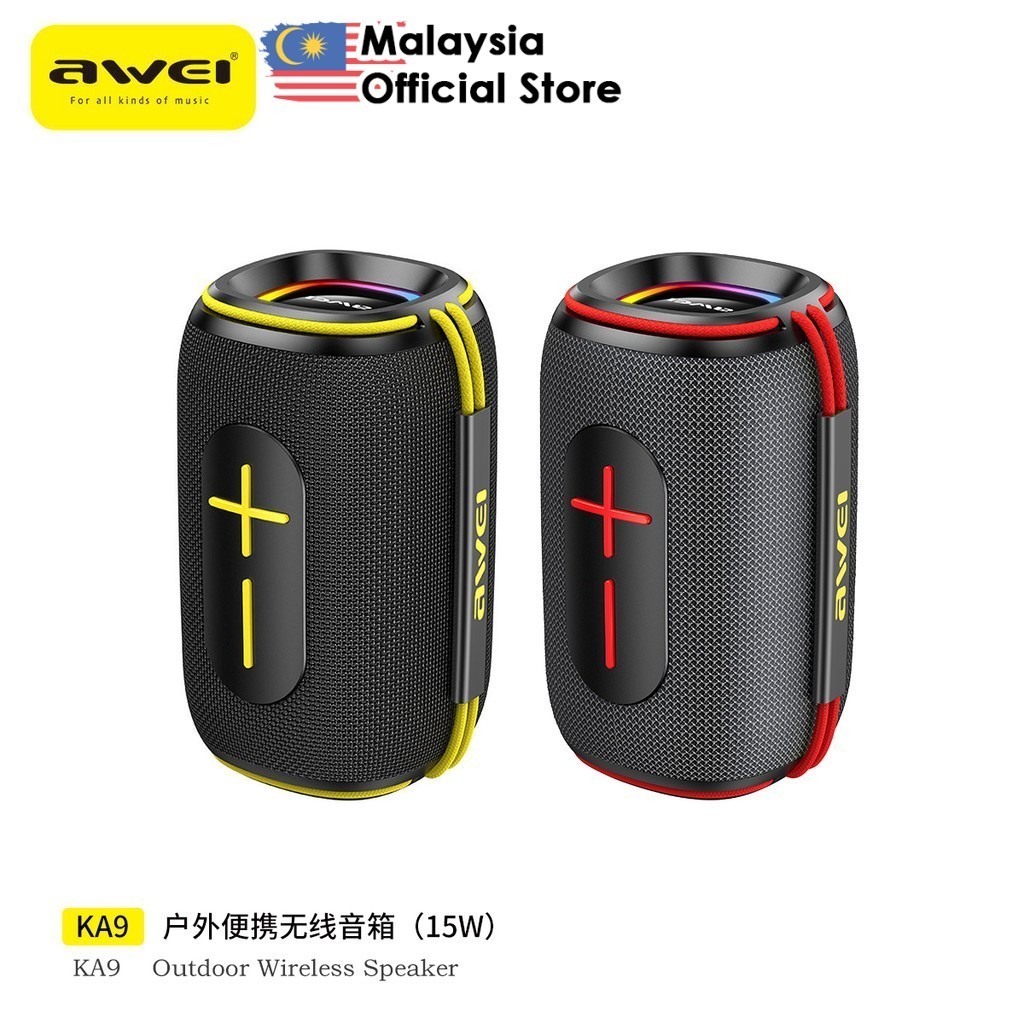 Awei KA9 Wireless Speaker RGB Outdoor Speaker Portable Hifi Sound USB ...