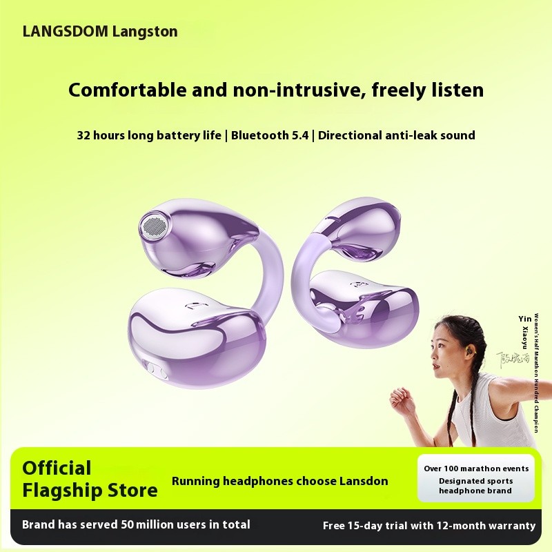 LANGSDOM TS20 Open-Ear Bluetooth Headphones | Shopee Malaysia