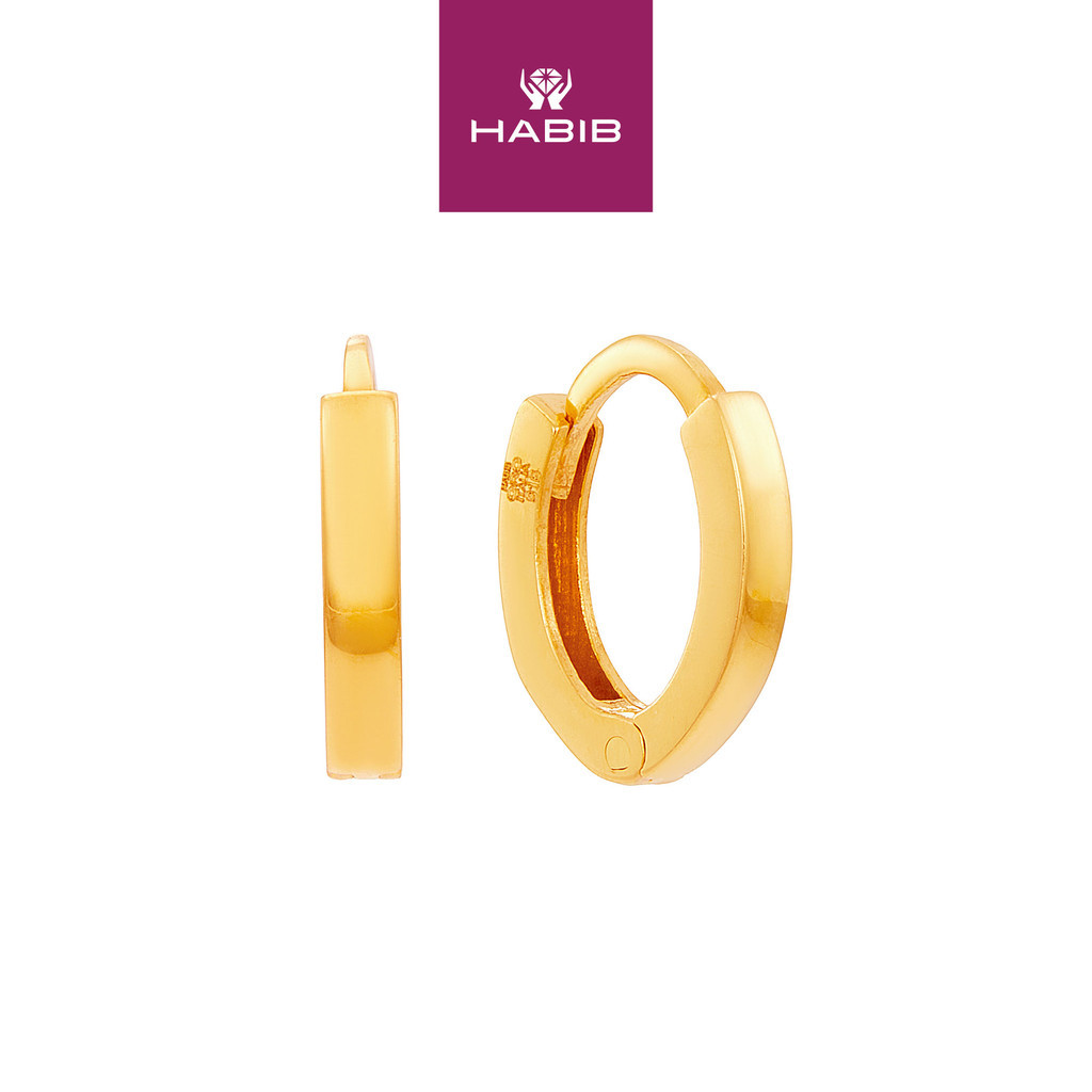 HABIB Oro Italia 916 Yellow Gold Earrings GE76031024 | Shopee Malaysia