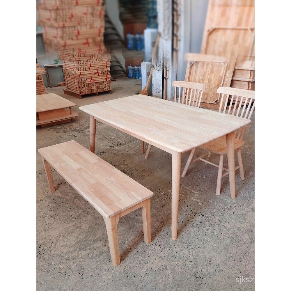 Meja Gaya Kayu Asli Putih Kosong Nordic Gaya Jepun Tanpa Cat Meja Kerja ...