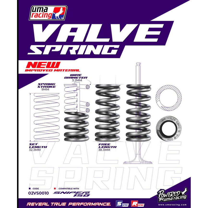 * 2025 NEW PRODUCT * RACING VALVE SPRING SET [ 3.0MM / 3.2MM ] UMA ...