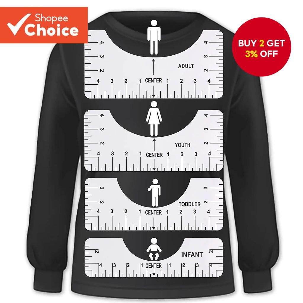 4 Pcs T Shirt Alignment Ruler Acrylic Alignment Graphics Ruler For ...
