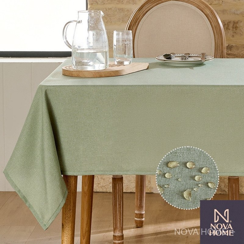 Imitation Linen Tablecloth Waterproof Oil-Proof Splash-Proof High-End ...