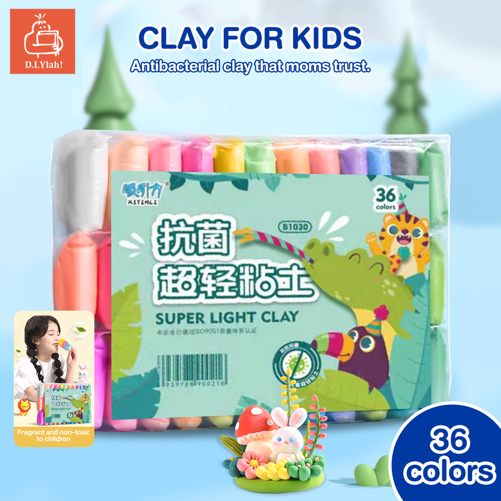 24/36 Colors Antimicrobial Super Light Clay Clay Set Super Light Clay ...