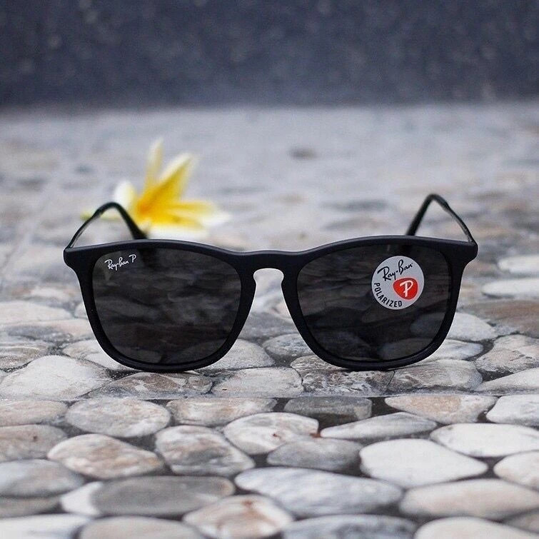 Rayban Chris RB4187 Cermin Mata Hitam Penuh Kanta Polarized | Shopee ...
