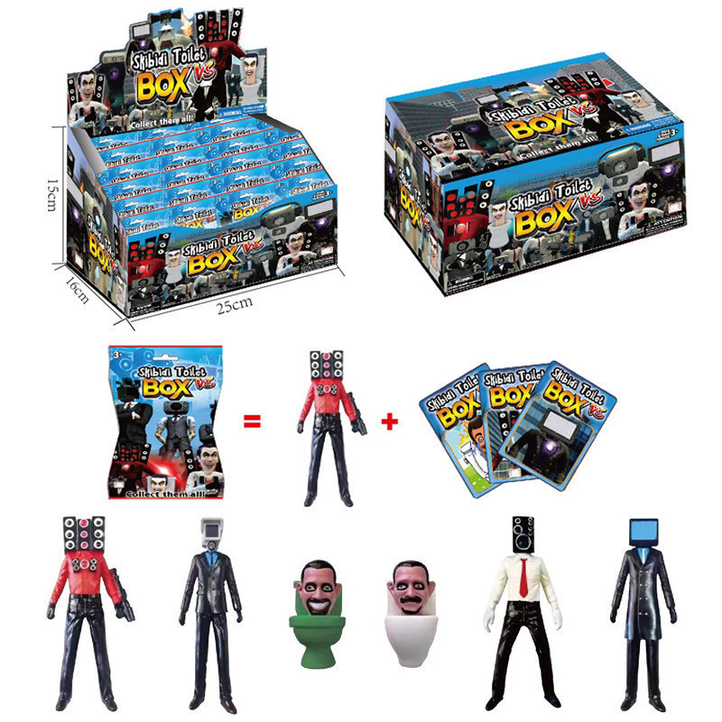 3-4 Inch Toilet Man Vs Surveillance Man 24 Packs Blind Bag Box Titan Tv ...