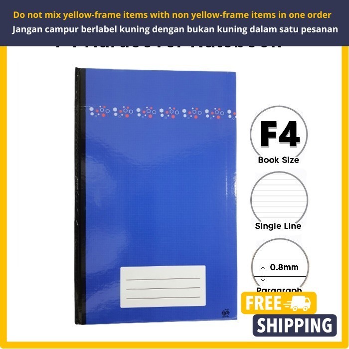 F4 CP Hard Cover Quarto Book Long Exercise Note Book (Single Line ...