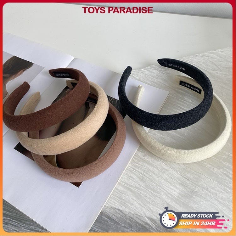 [Malaysia Stock] High-Top Sponge Headband Autumn Winter Face Wash Press ...