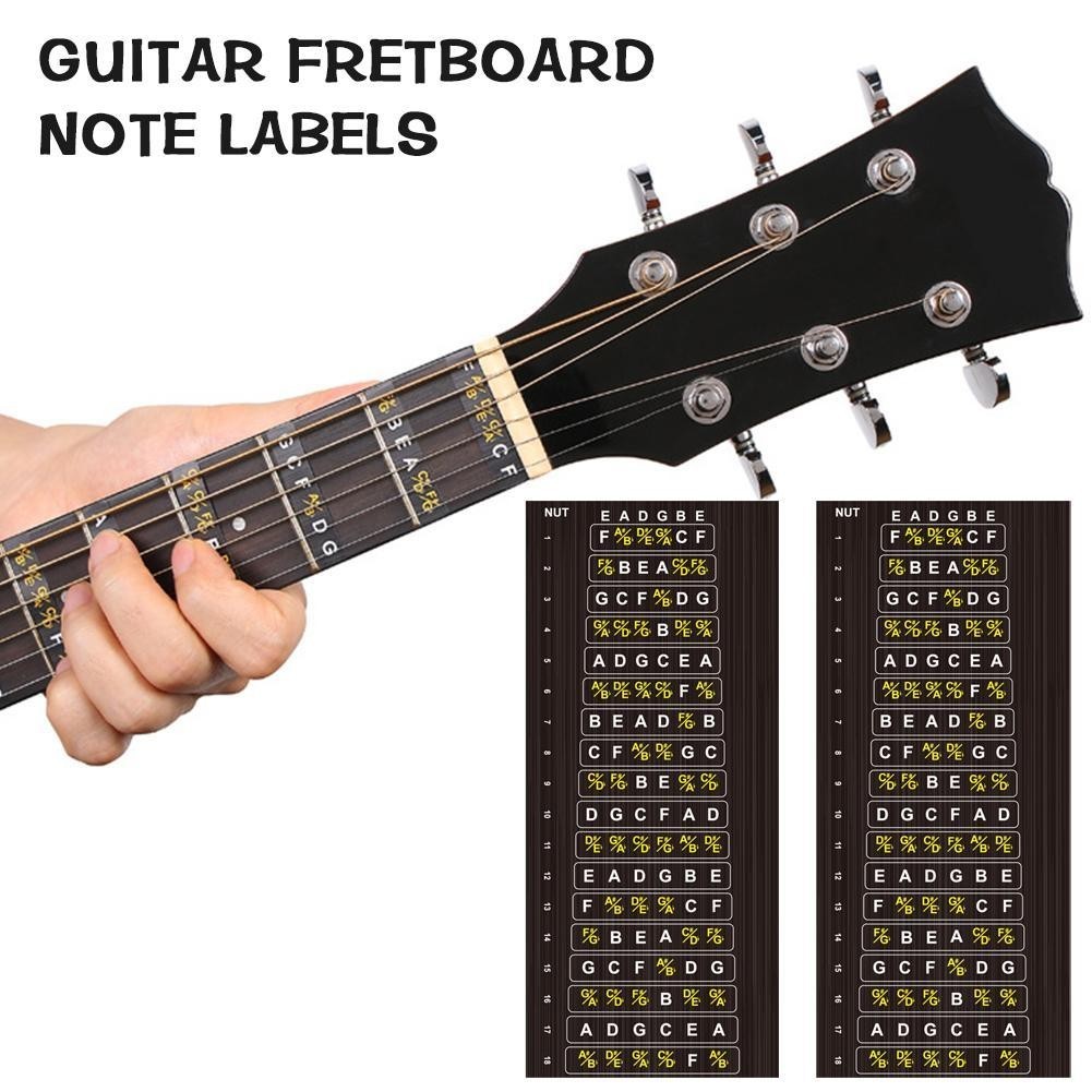 Guitar Fretboard Notes Map Labels Stickers Fingerboard Fret Decals For ...