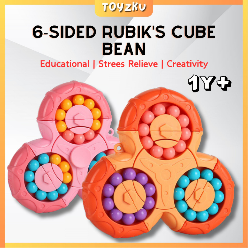 6 Sided Rotating Magic Rubik's Cube Beans Rubik Ajaib Pusingan 6 Sisi ...