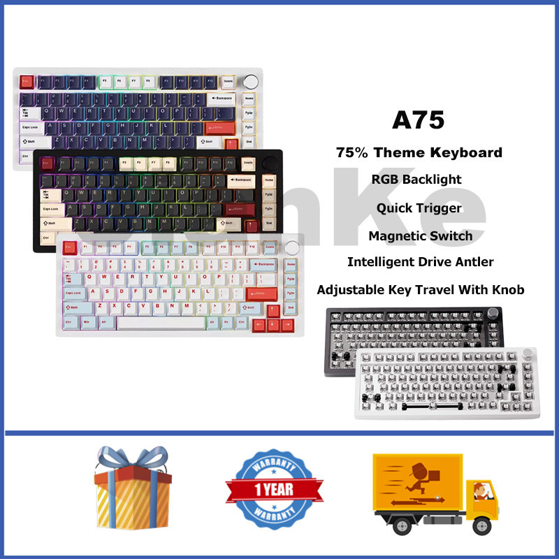 DrunkDeer A75 Magnetic Switch Keyboard 75% RGB Adjustable Keystroke ...