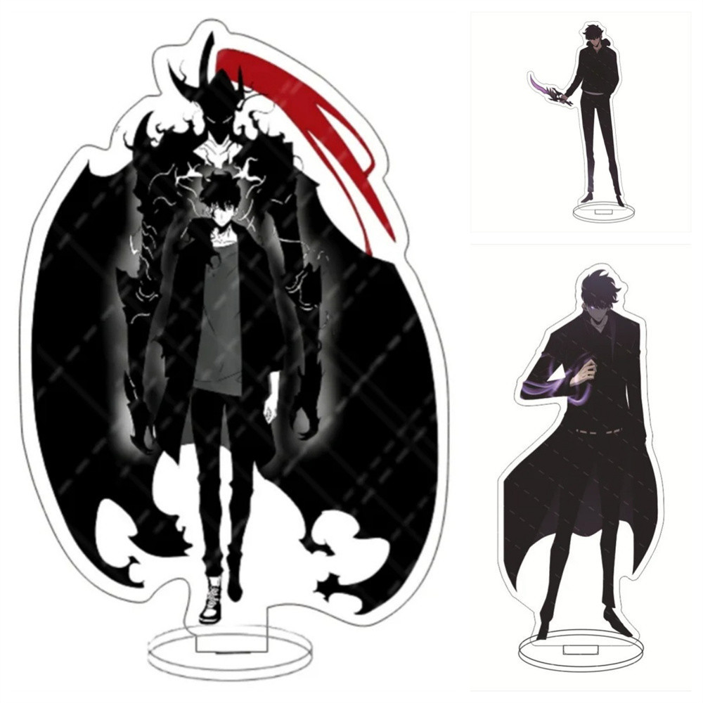 Key Chain, Standee, Anime Model Glass Painting Solo Leveling Sung Jin ...