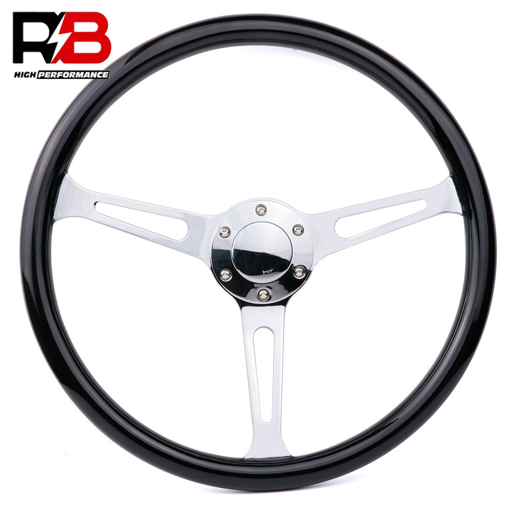 15inch/380mm Steering Wheel Solid Wood Motorsports Drift Sports ...
