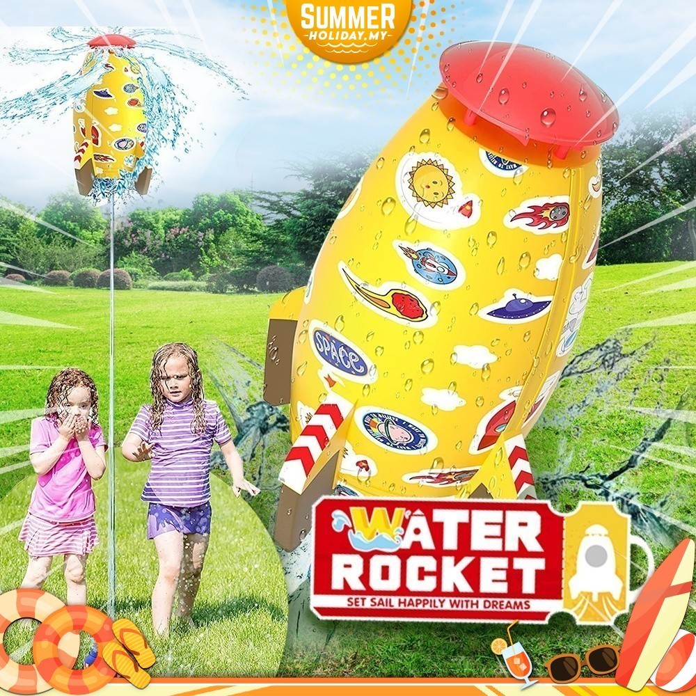 Water Launching Flying Rocket Sprinkler Mini Fountain Sprinkle Splash ...