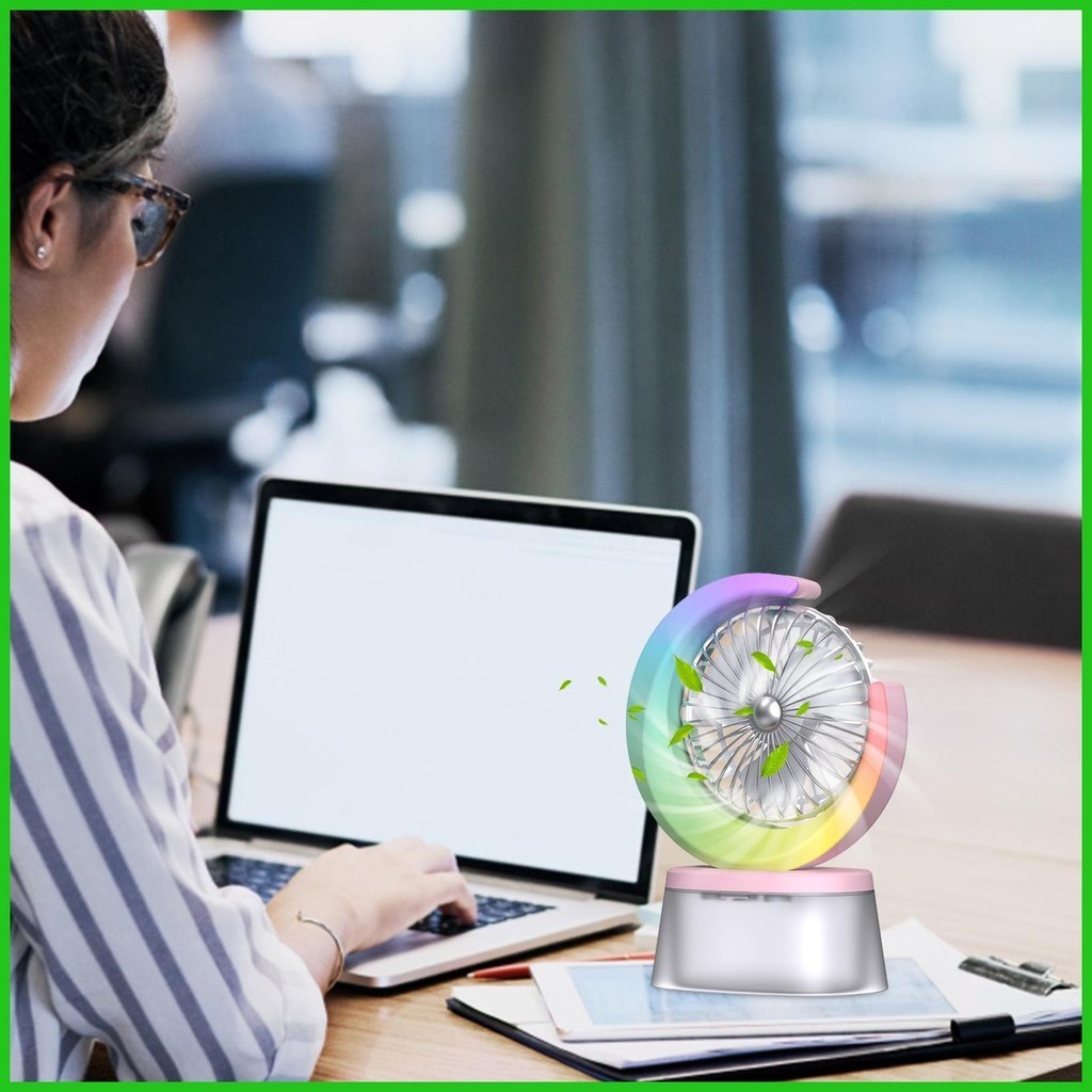 Bedside Fan Personal Desk Cooling Fan Portable Humidifying Fan with ...