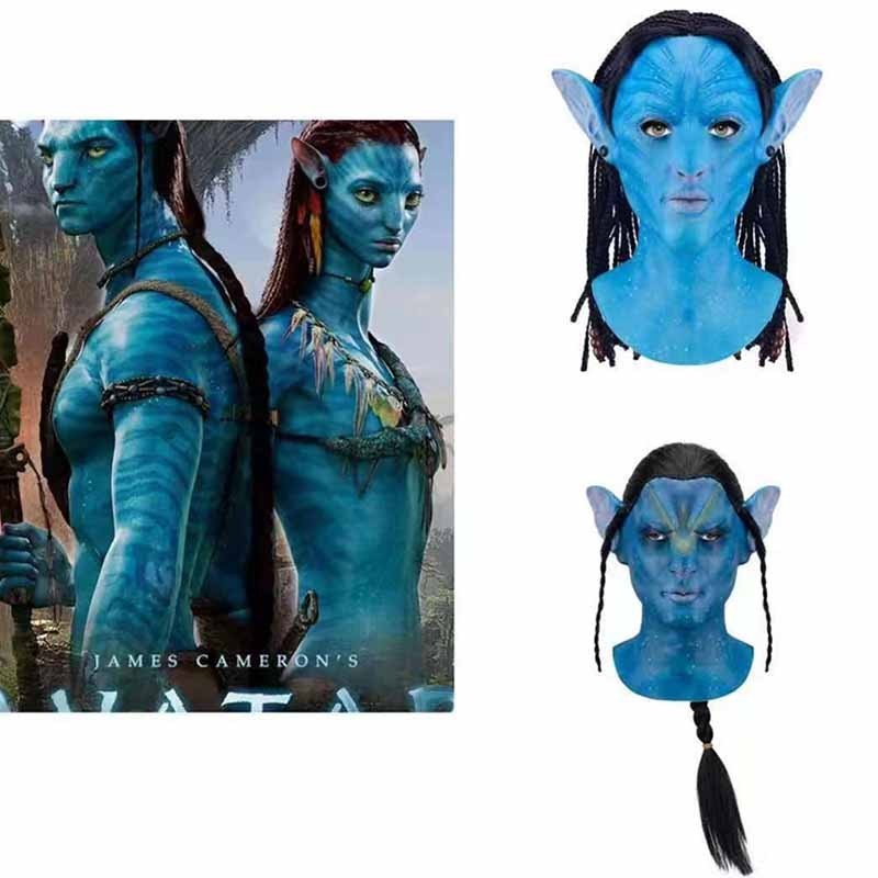 Movie Avatar Neytiri Jake Sully Cosplay Mask Latex Halloween Party ...
