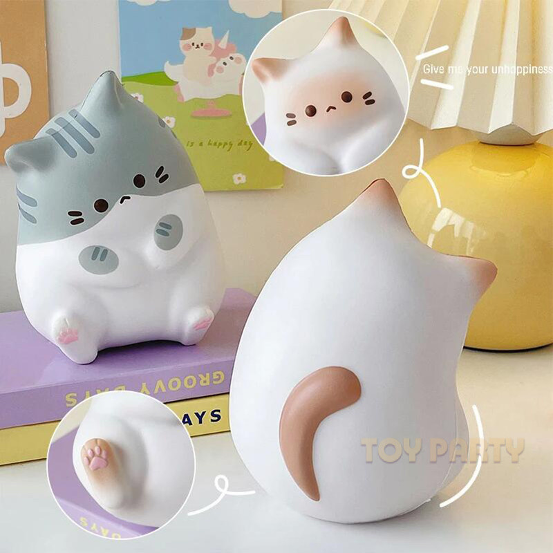 【⭐24h⭐Cat Toy】Cute Decompression Toy Coco Cat Pinch Music Slow Rebound ...
