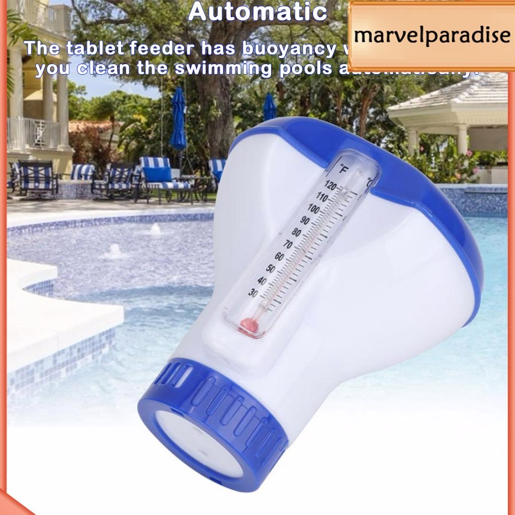 Swimming Pool Chemicals Pills Dispenser Temperature Tablet Feeder ...