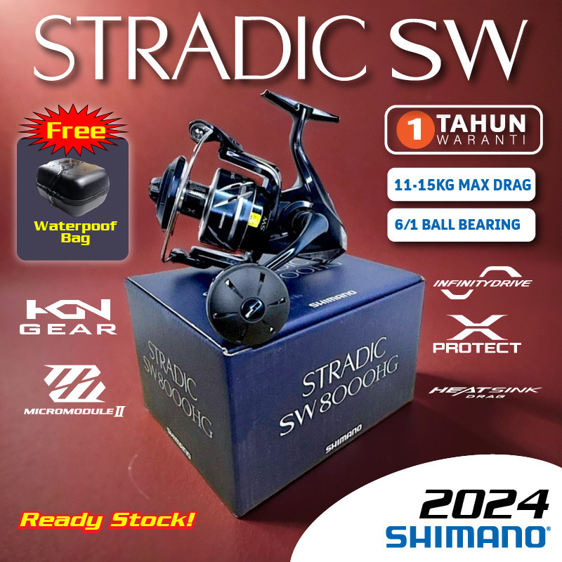 Shimano STRADIC SW 24 model Spinning Fishing Reel Mesin pancing Big game laut dalam mcm twin ...