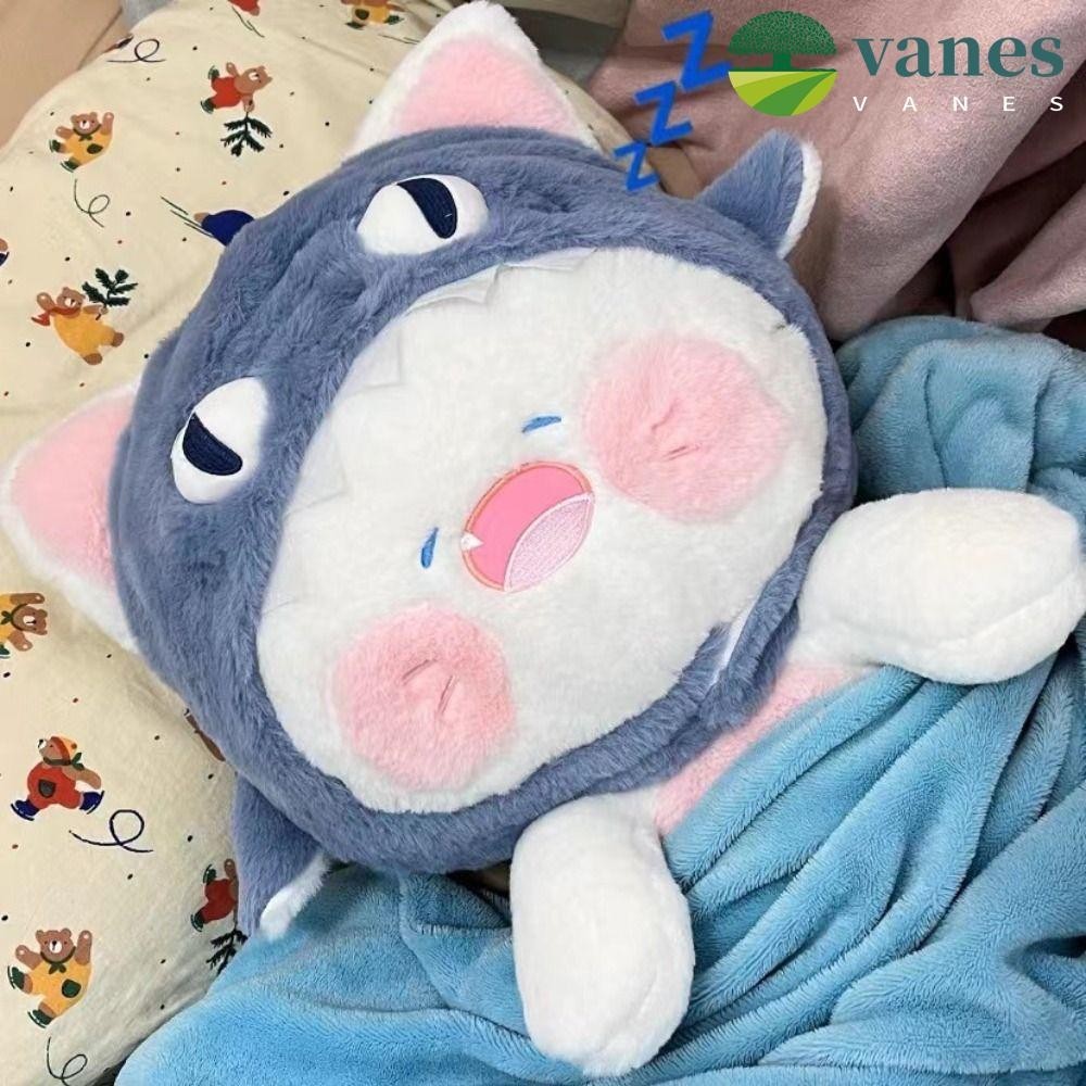 VANES Cute Shark Cat Plush Toy, Shark Cat Soft Shark Cat Doll Pillow ...