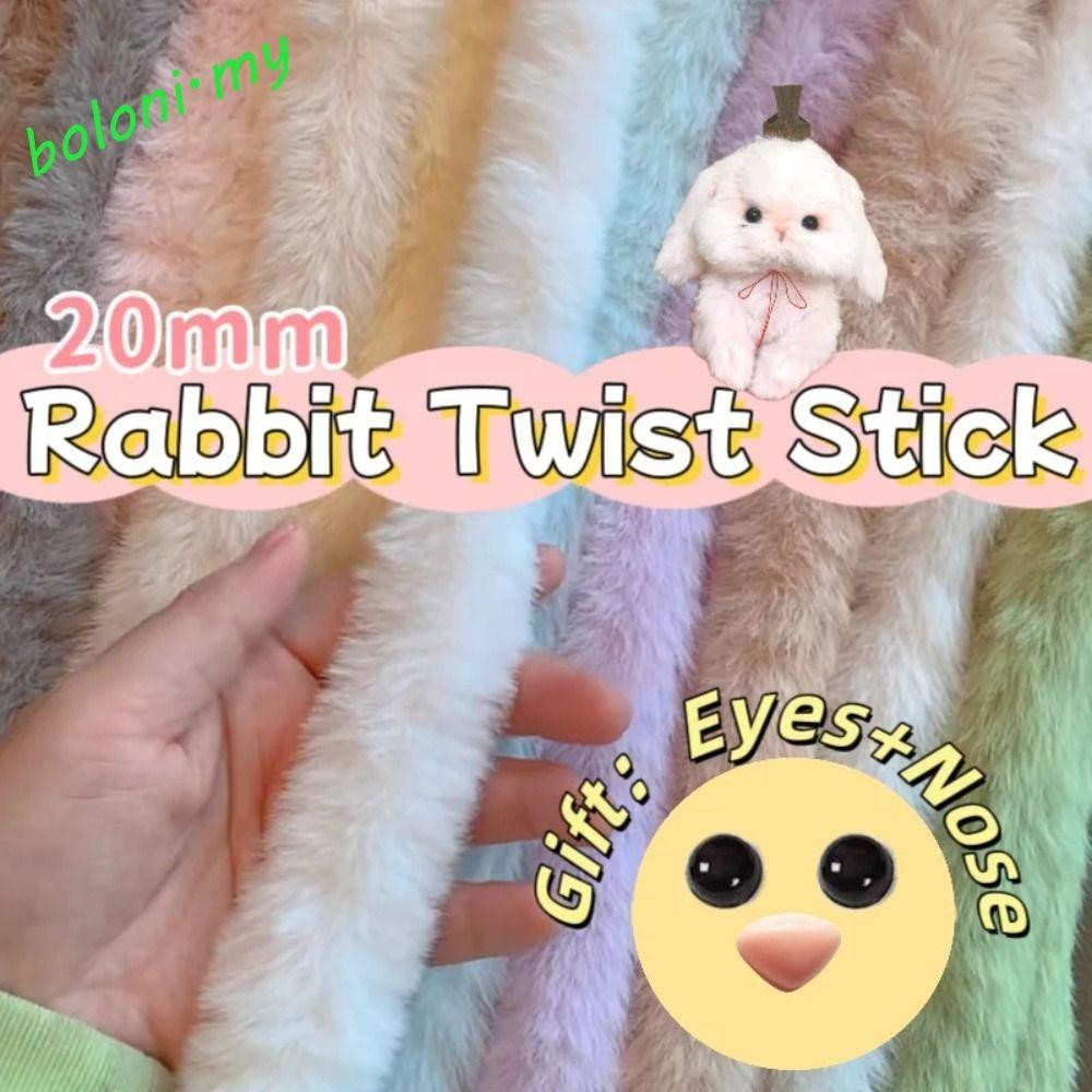 [COD] Rabbit Plush Iron Wire Strip Stick, Plush Stuffed Handmade ...