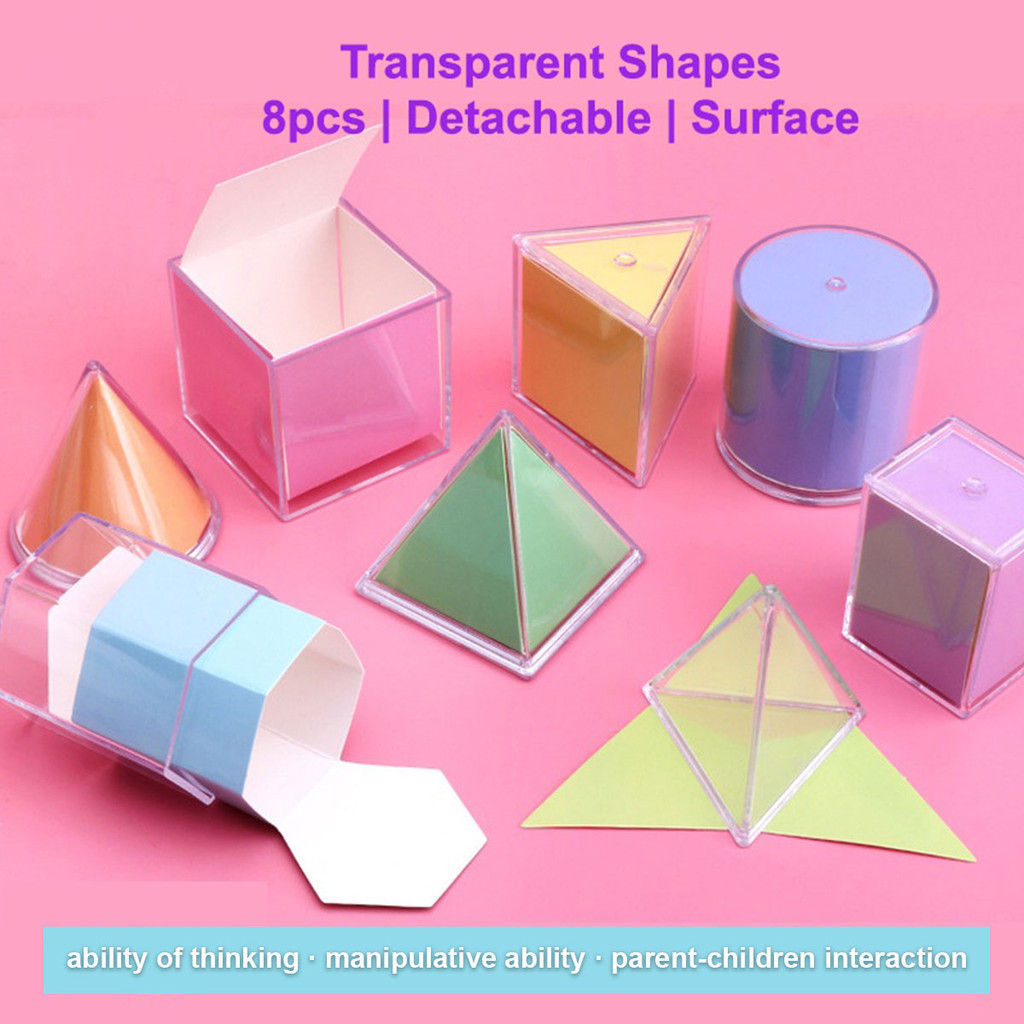 3D Geometric Solids Model Shape Toy Mathematics Math Educational for ...