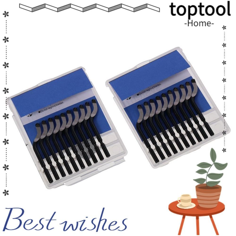 TOPTOOL BS1010 Deburring Blades, Small Size High Speed Steel HSS Rotary Deburr Blades Set ...