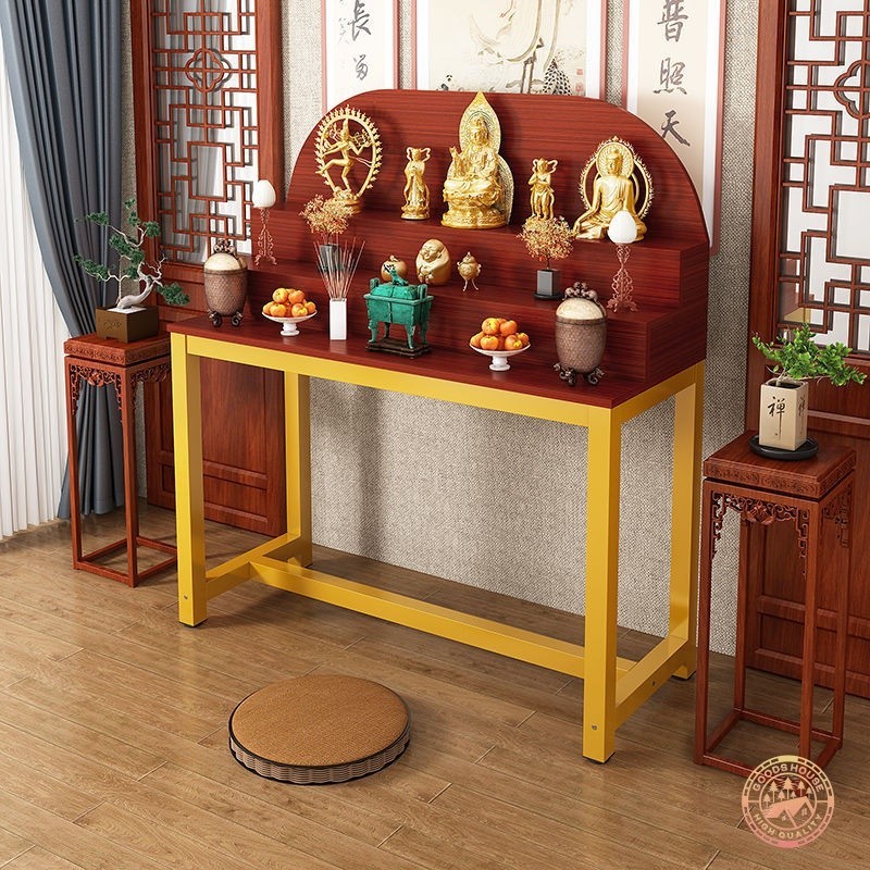 Buddha shrine Buddha table God of wealth cabinet Buddha statue altar ...