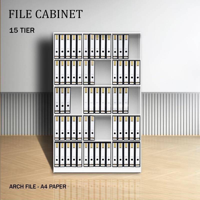 HK Rak Pejabat/15 Tier File Cabinet for Office/A4 Bookshelf/Rak Buku 15 ...