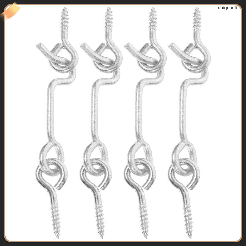 4 Sets Screen Door Cabin Hook Eye Latch Window Lock for Safety Latches ...