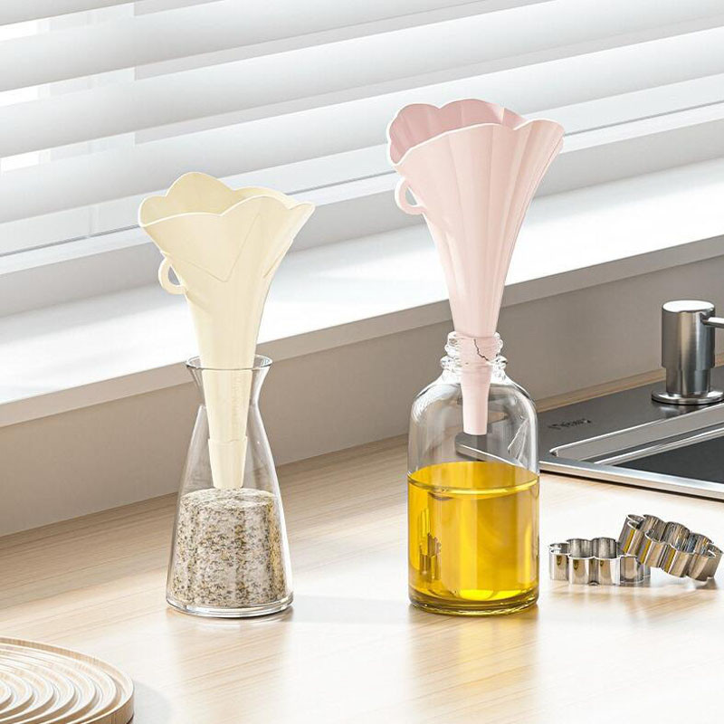 Flower-Shaped Silicone Funnel Collapsible Funnel for Filling Bottles ...
