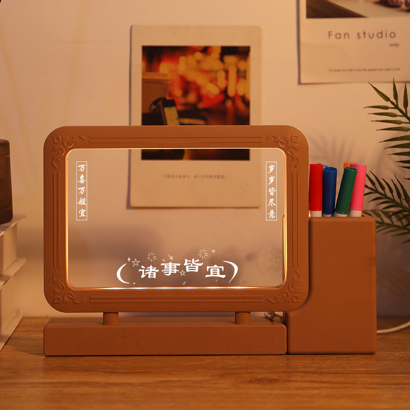 Acrylic Message Board Luminous Transparent Plate Erasable Note Board ...