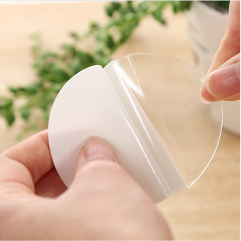 Double-Sided Adhesive Stickers, Round Clear, Waterproof Silicone Fixing ...