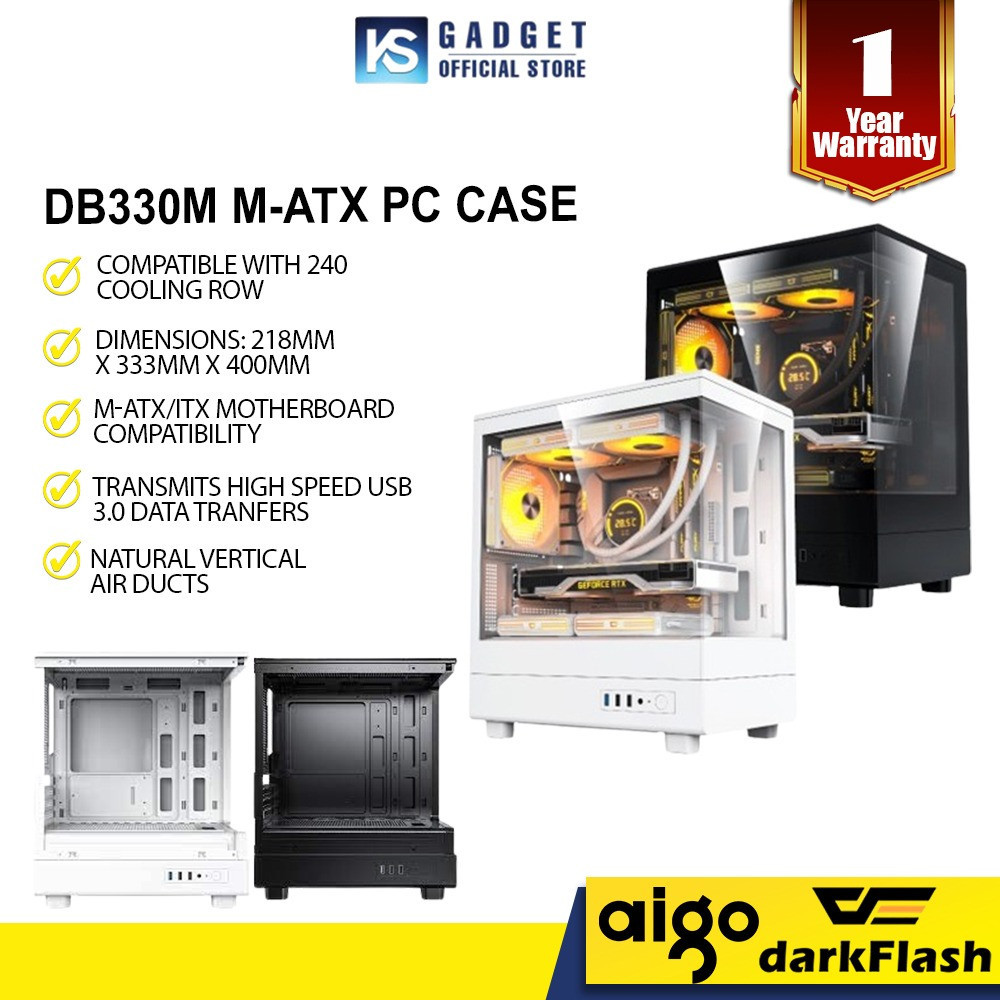 Darkflash AIGO DB330M MATX/ITX Aquarium Pc Casing | Shopee Malaysia