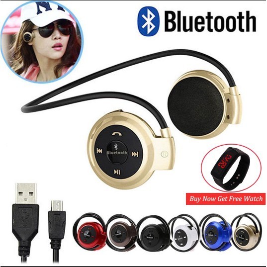 Mini 503 Bluetooth Headset Stereo Earphone with Stereo Wireless ...