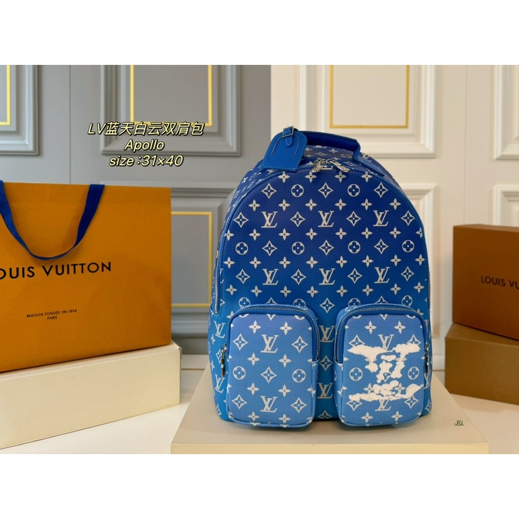 L- The New Apollo Blue Sky White Cloud Backpack for Men | Shopee Malaysia