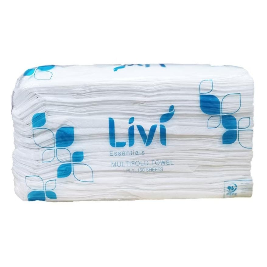 Livi Essential Multifold Tissue 150 Sheets Livi Evo Premium Multifold ...