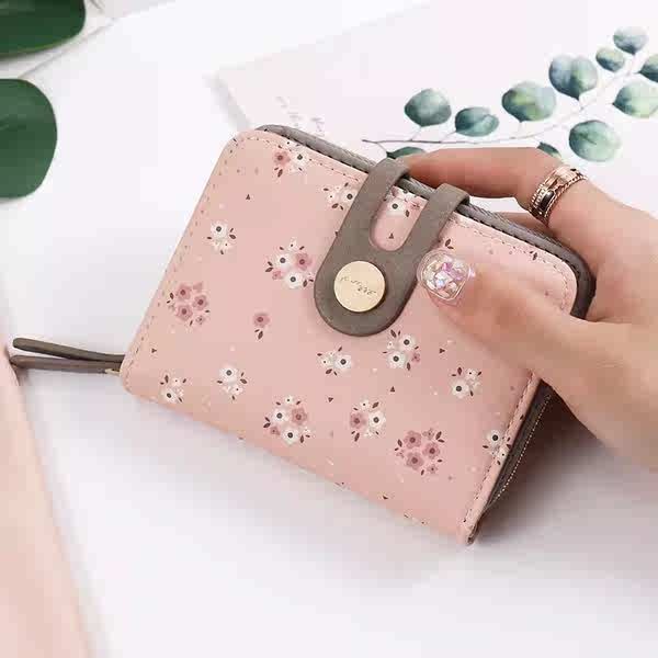 wallet woman small cute Dompet, versi Jepun dan Korea, zip bercetak ...