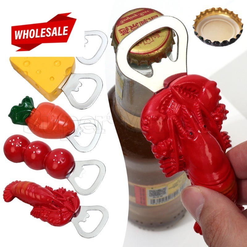 (BC) Cartoon Bottle Opener - Magnet Refrigerator Sticker - Drinks Beer ...