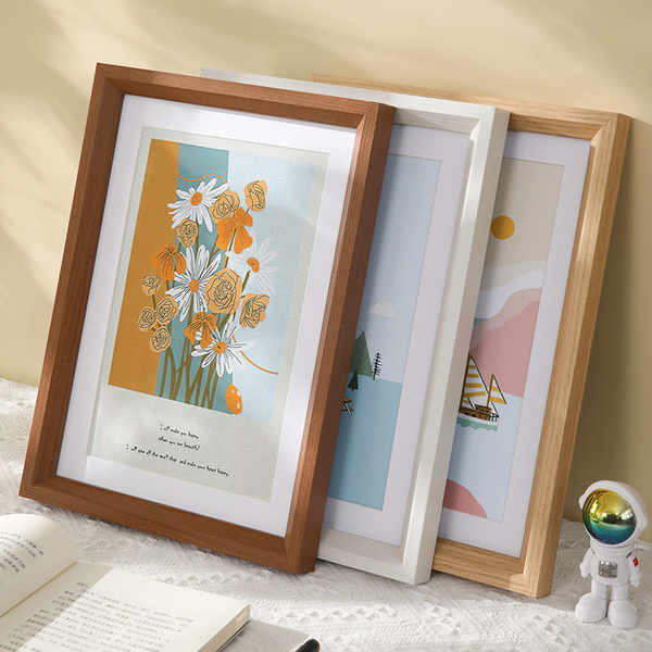 frame gambar dinding Bingkai foto kayu, 6 inci, 8 inci, 10 inci, bingkai gambar ringkas seni A4 ...