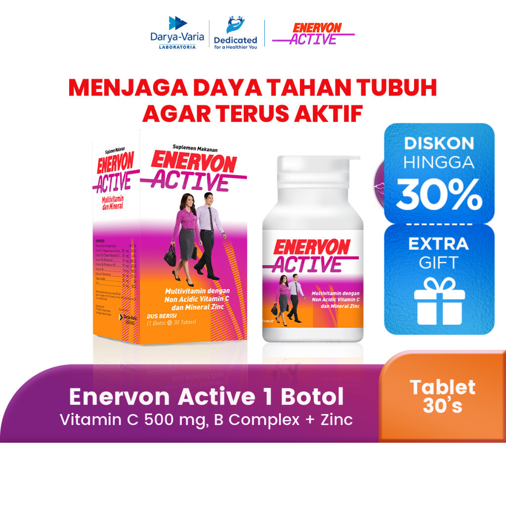Enervon Active Vitamin C And B Complex Productivity Supplement Contents ...