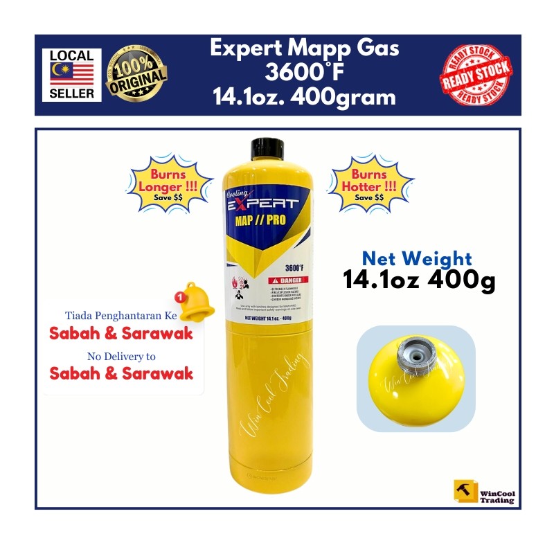 MAPP GAS 14OZ. 400g/16OZ. 453g (MAP PRO 3600F) | Shopee Malaysia