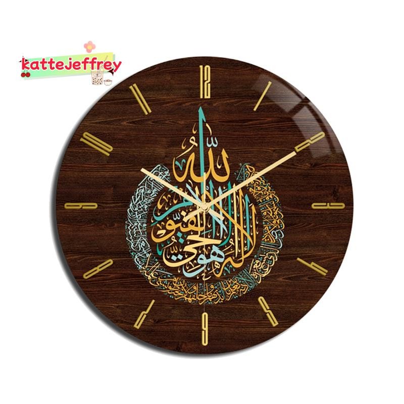 Muslim Eid Living Room Clock on Wall Acrylic Vintage Round Clocks Decor ...